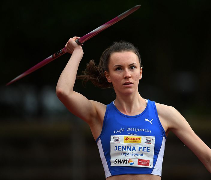 Jenna Fee Feyerabend (U20) stellt beim Mehrkampf-Meeting in Filderstadt ...